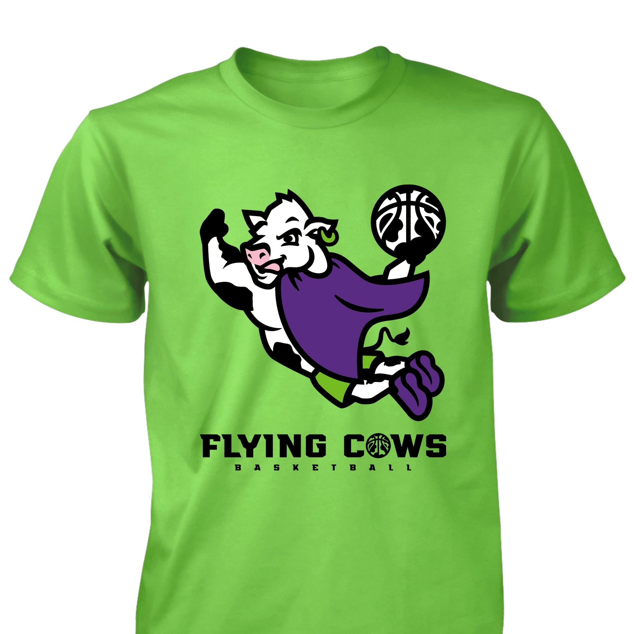Flying Cows Lime Green T-Shirt – Frederick Flying Cows