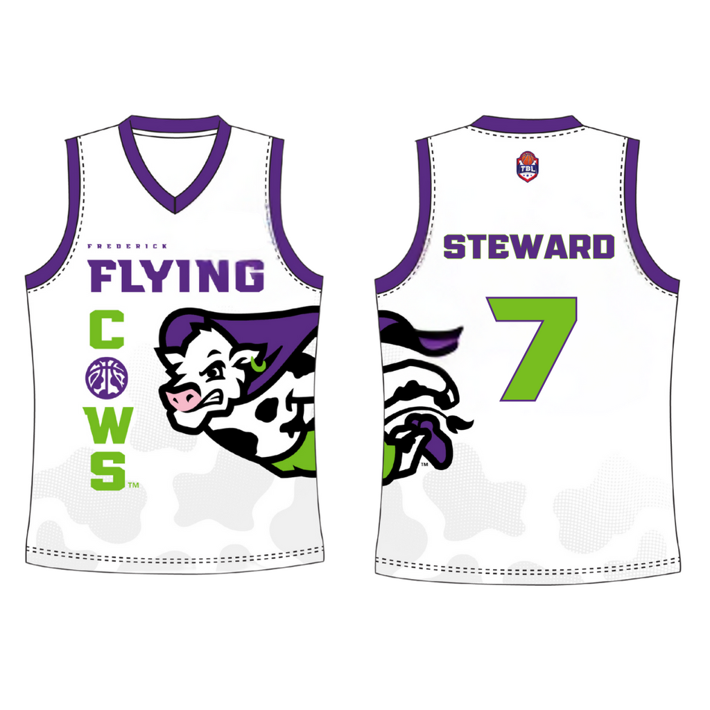 Kyle Steward Flying Cows White Jersey – Frederick Flying Cows